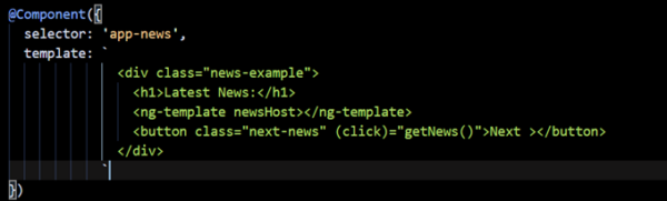 Angular Dynamic Component Setup