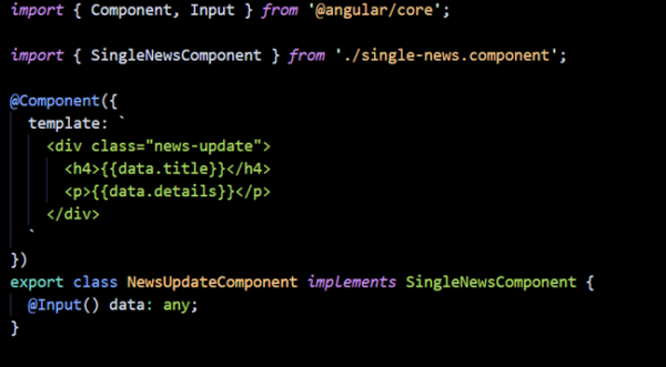 Angular Dynamic Component Setup