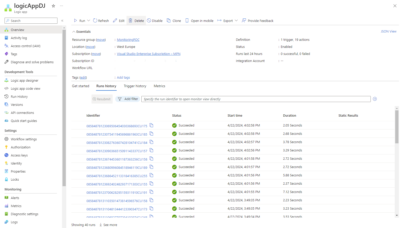 Send Messages to Log Analytics with Logic Apps